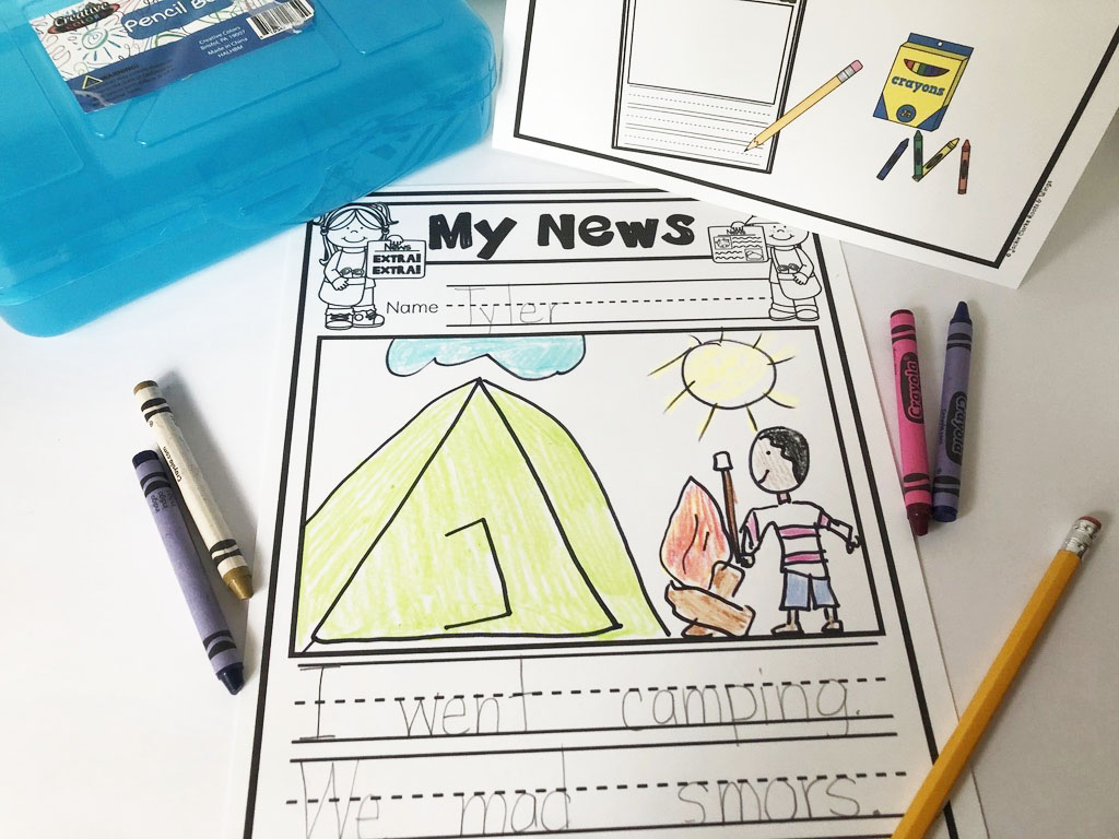 Writing Center Activities for Beginning Writers in Kindergarten